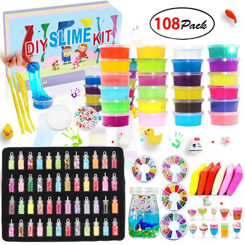 BestToys 24 Color DIY Slime Kit Cotton Slime Clay for Kids DIY Craft ...