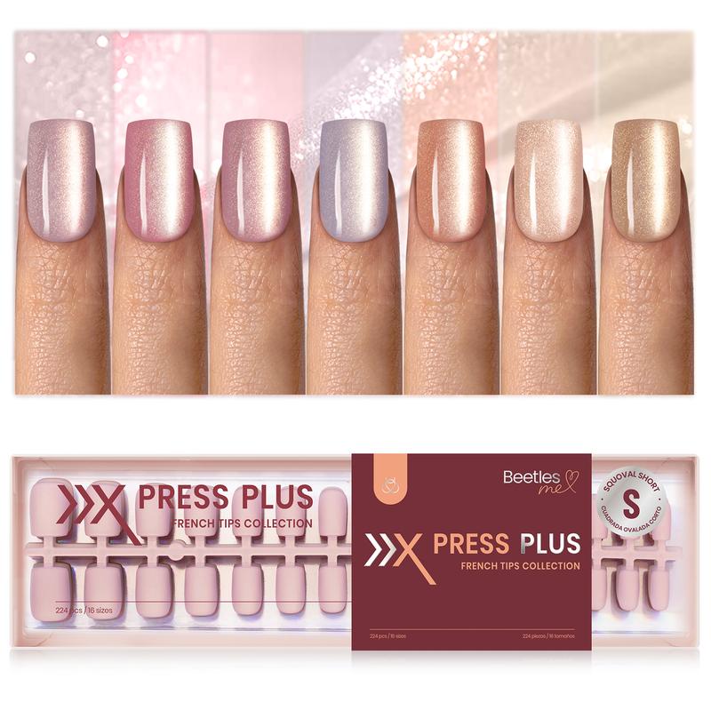 查看[Beetles X Press Plus Cat Eye Nails Tips- 7 Colors Press On Nails ...