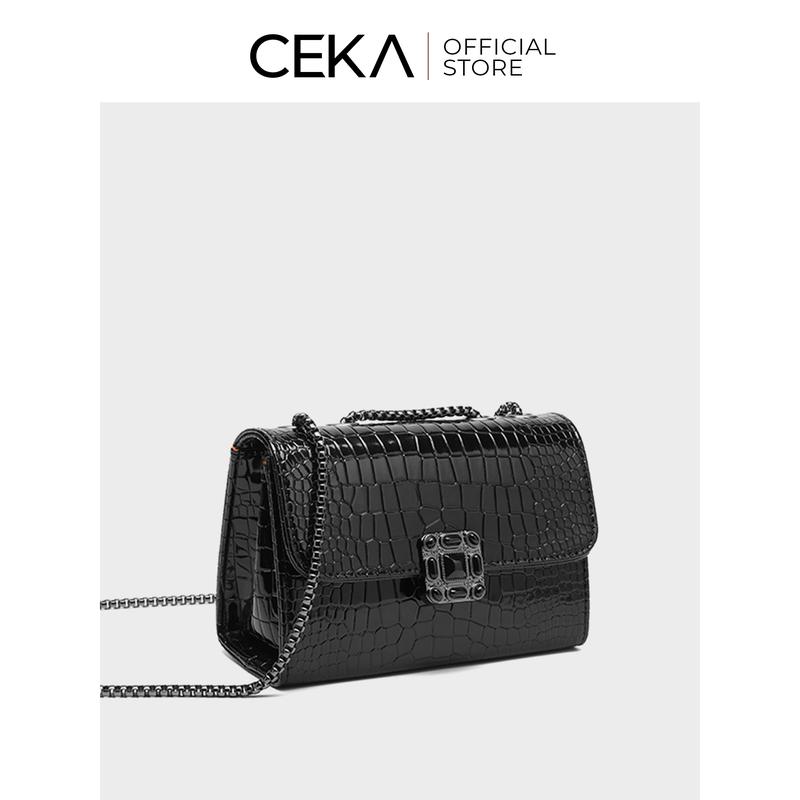 查看[CEKA Tas Selempang Wanita Bag Wanita Cewek Croco Mini Tali Rantai ...