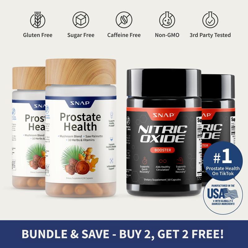 2x Ultimate Men's Health Bundle - Snap Supplements - Prostate Health + Nitric Oxide Booster ...
