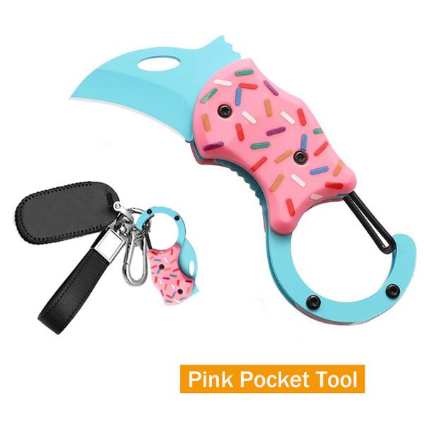 查看[Small Pocket Knife for Women, Cute Donut Folding Box Cutter with 1. ...