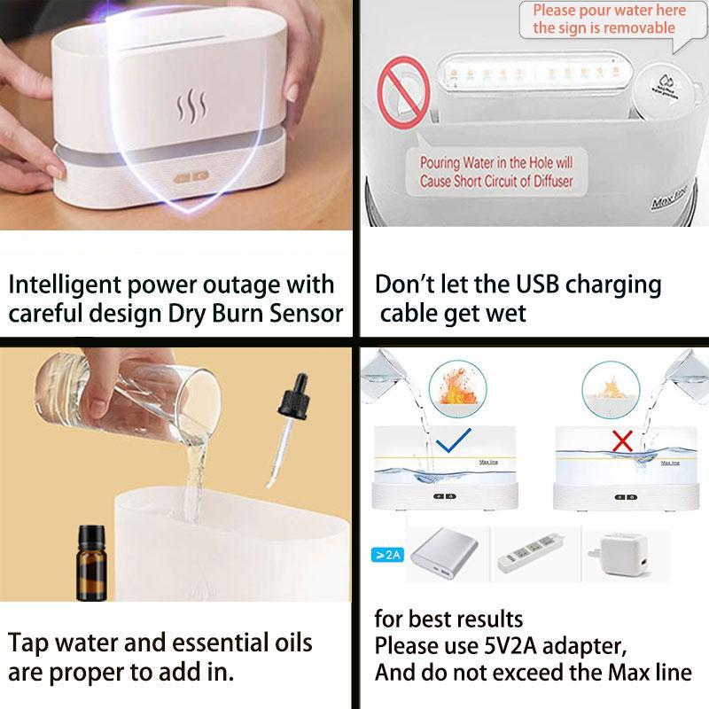 查看[Portable Simulated Flame Air Aroma Diffuser, 7 Flame Color Noiseless ...