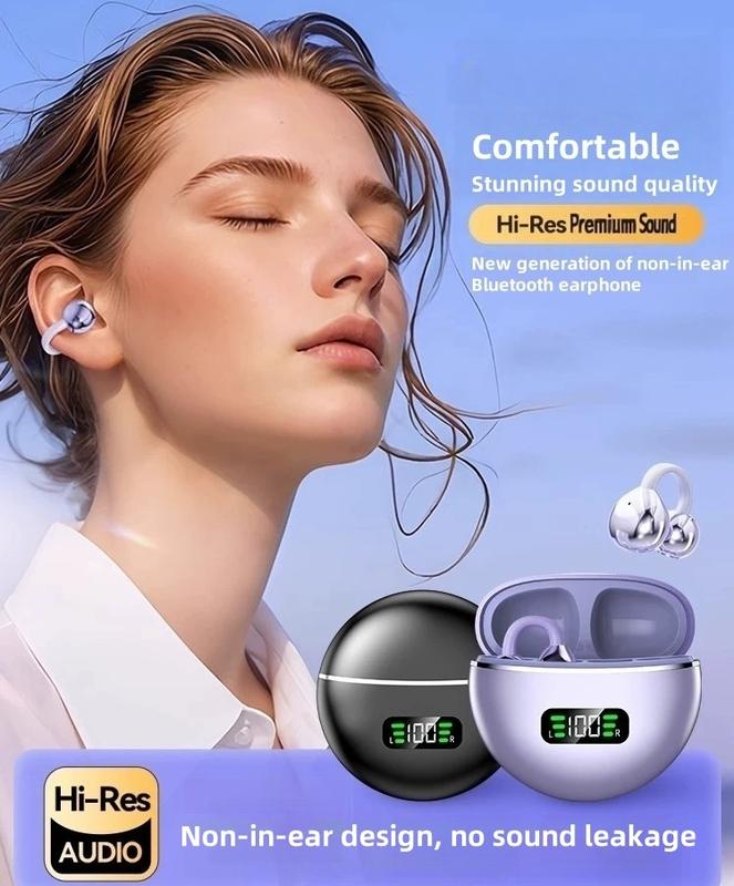 Fon Telinga Wayarles Benar, Banne M97, Reka Bentuk Klip Telinga ...