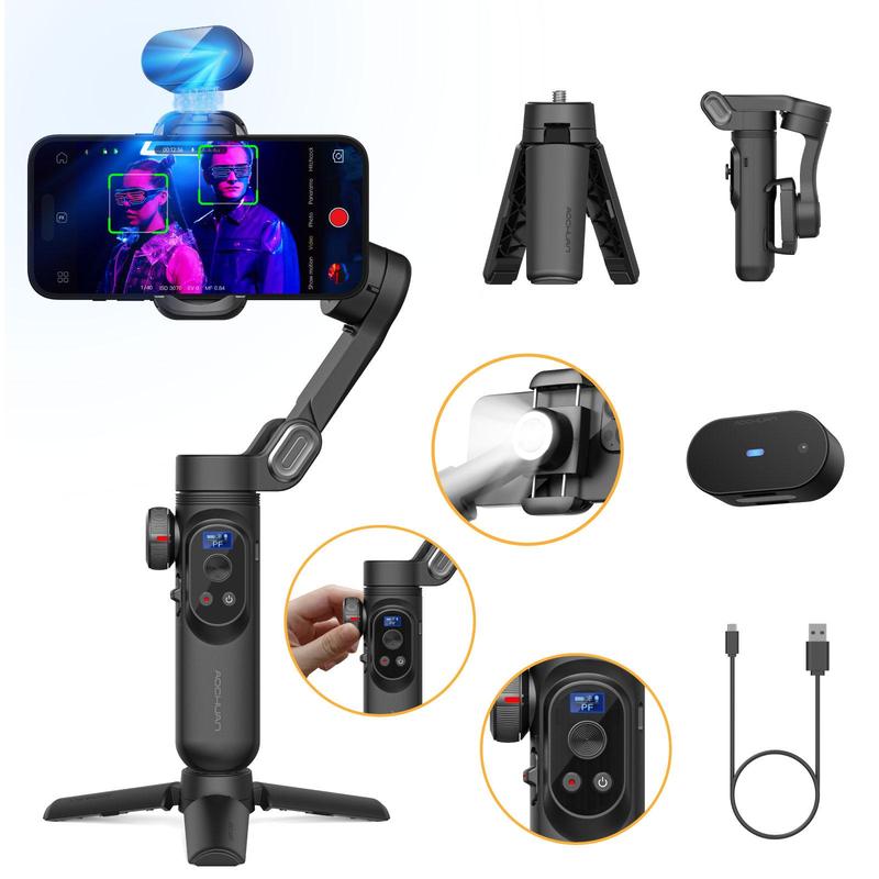 3-axis Cellphone Camera Stabilizer, AI Visions Sensor for Face Tracking ...