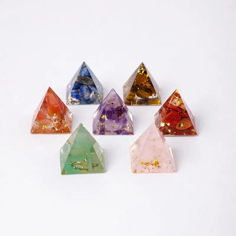 查看[Natural Crystal Energy Generator Pyramid, Reiki Healing Chakra Resin ...