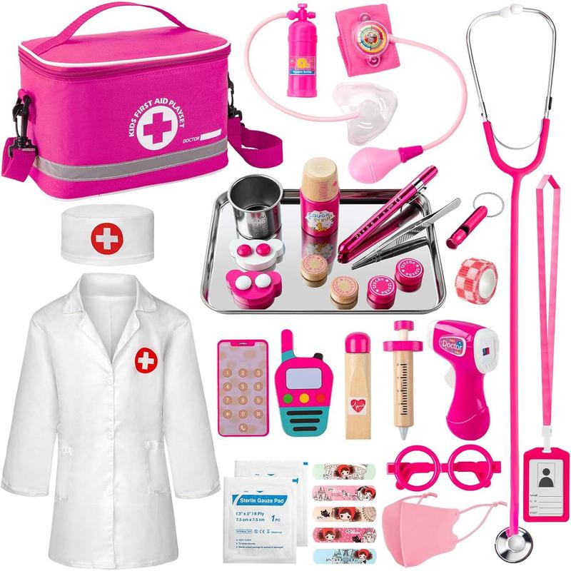 查看[Changmao Toys Kids Doctor Kit for Girls 34 Pcs with Real Stethoscope ...