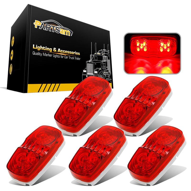 查看[Partsam 5Pcs Double Bubble Bullseye Led Side Marker Clearance Lights ...