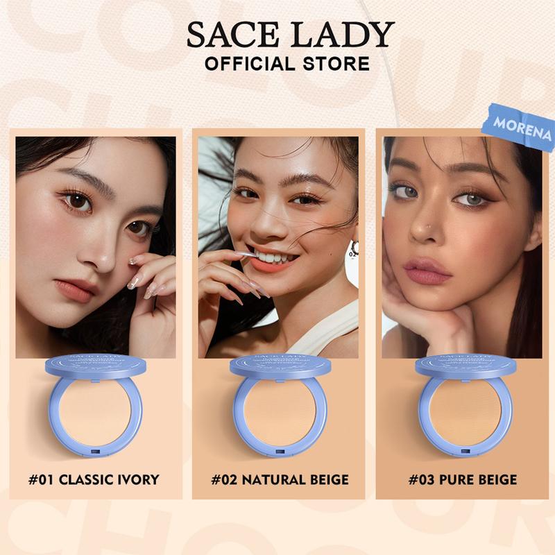 [COD] SACE LADY Compact Powder Oil Control Matte Long Lasting Flawless ...