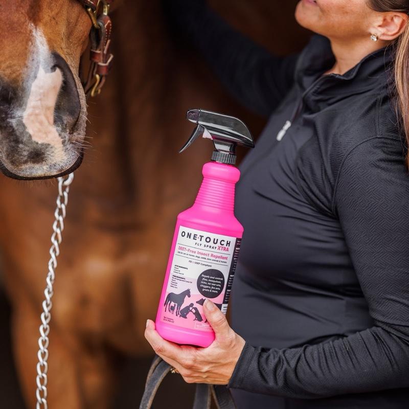 One•Touch Fly Spray 32oz Deet-Free Insect Repellent for Horses, Dogs ...