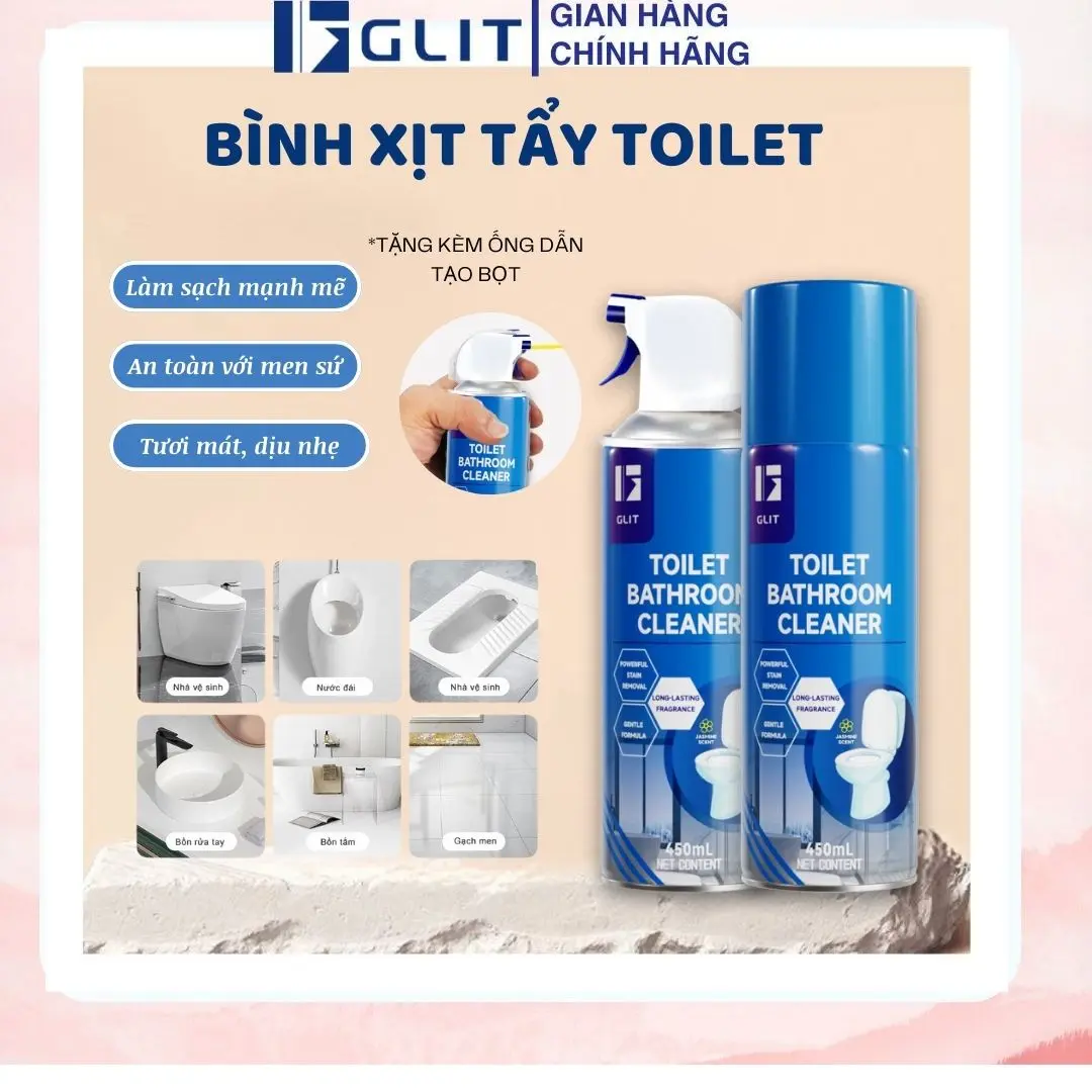 GLIT Chai Xịt Vệ Sinh Toilet và Nhà Tắm Dễ Dàng làm Sạch và Diệt Khuẩn ...