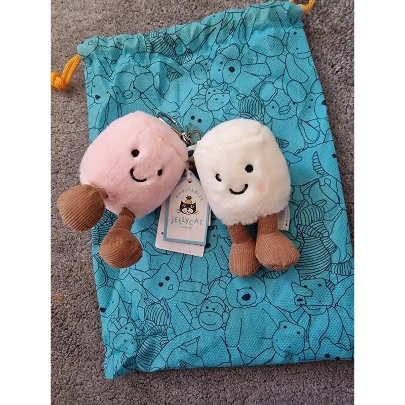Jey Cat Marshmallow Key Chain Set - Cotton Candy Two Tone with Luxury ...