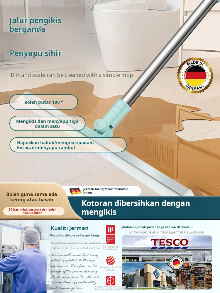 查看[Pengikis dan Mop Ajaib Serbaguna untuk Lantai - Pengikis Silikon ...