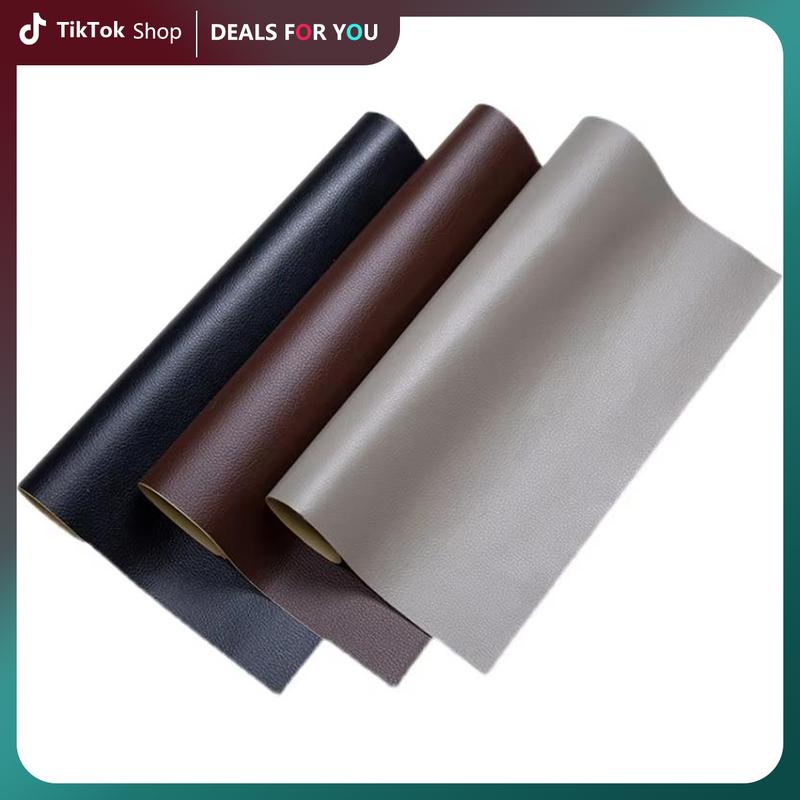 查看[20*54 Inch /4x63inch Self-Adhesive Leather Sticker Patch Cuttable ...