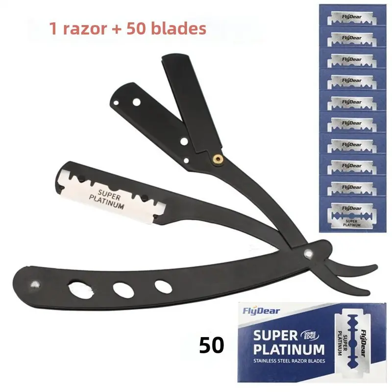 Men's Razor Set, 1 Set Including 1 Count Manual Razor & 50 Replacement ...
