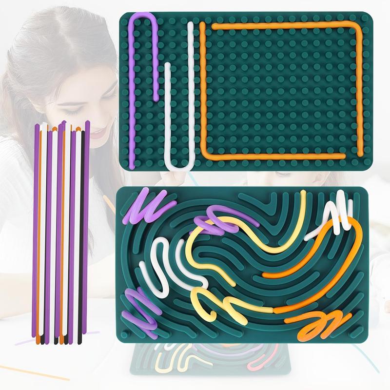 Silicone Fidget Toy, 1 Box Sensory Activity Board Toy, Stress Relief ...