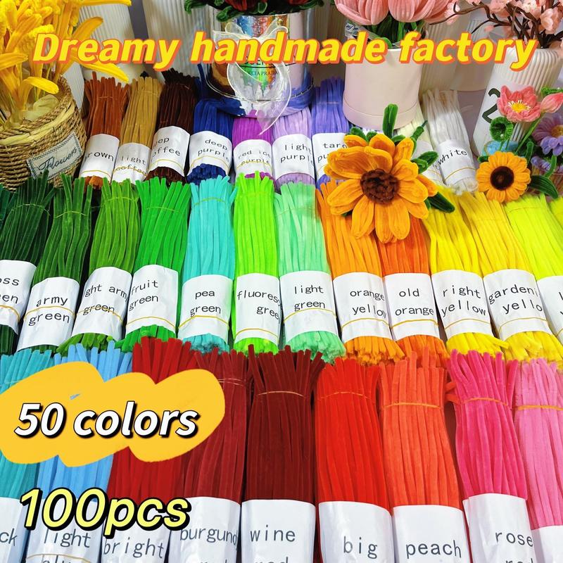 查看[（95 100PCS）8mm Colorful Dense Fuzzy wire Christmas Present New Year ...