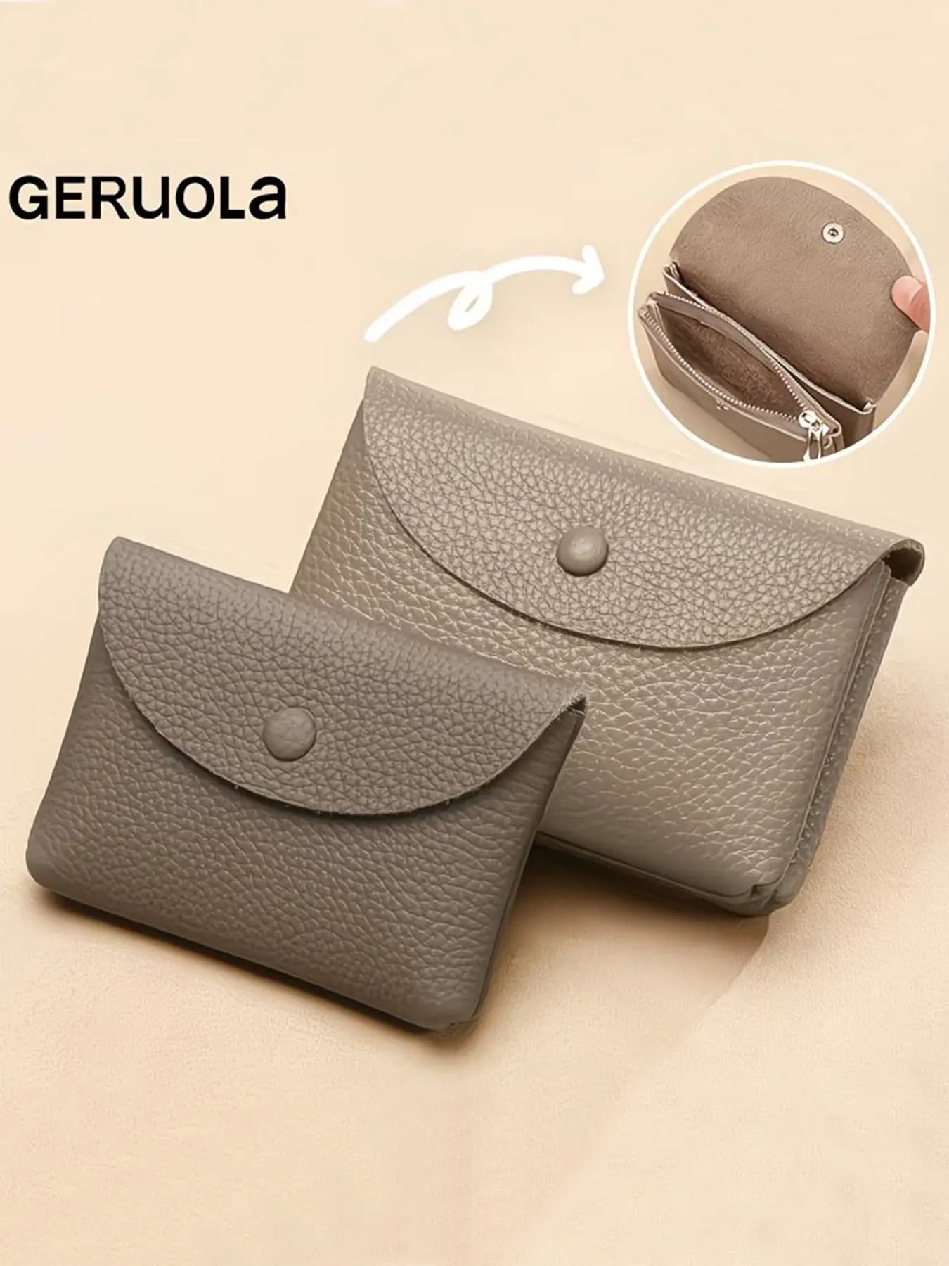 Cartera larga Geruola de cuero genuino, bolsa con TikTok爆款商品分析 - GMV/销量 ...