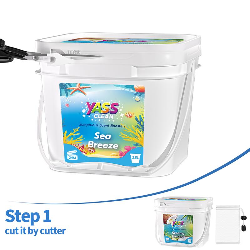 Yass Clean Sumptuous Scent Booster Laundry Beads 2.5L 1.8KG Cream Coconut Sea Breeze, In-Wash ...