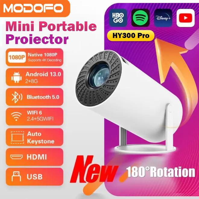 MODOFO HY300/Pro New Upgrade Mini WiFi Projector Full HD Home Theater ...