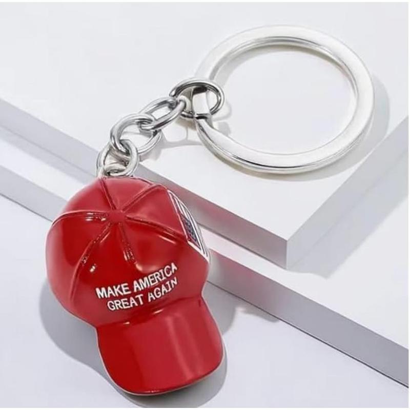 查看[MAGA Hat Metal Keychain 2024 Baseball Cap Keychain,Metal Key Chain ...