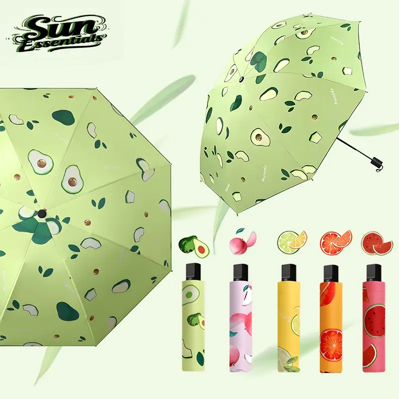 【BUY 1 TAKE 1】Manual umbrella fruit folding umbrella sunshade Watermelon Lemon Grape Avocado ...