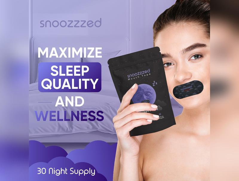 snoozzzed Mouth Tape for Sleeping - (30 Night Supply) Reduces Snoring ...