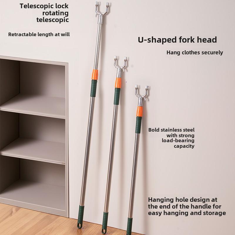 查看[Telescoping Aluminum Alloy Clothes Hanger Pole - Durable Balcony ...