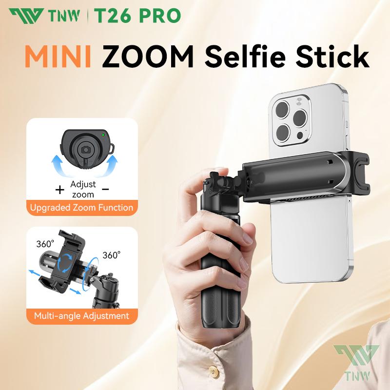 查看[TNW T26Pro Kayu Swafoto Mini Tripod 4 Dalam 1, Zum Boleh Laras ...