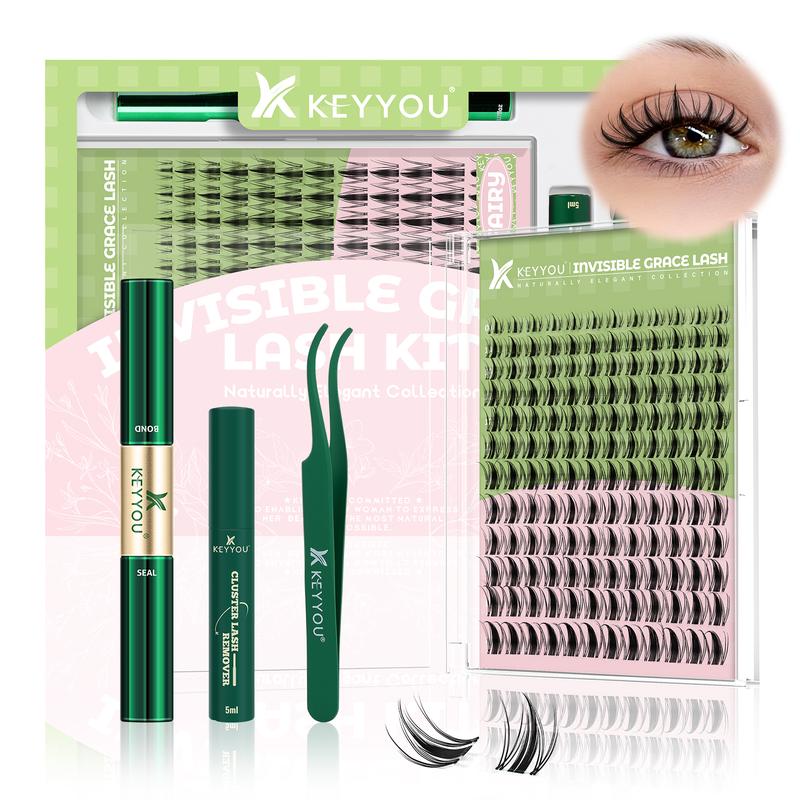查看[KEYYOU Fairy Chispa Lash Clusters Invisible Band DIY Lashes ...