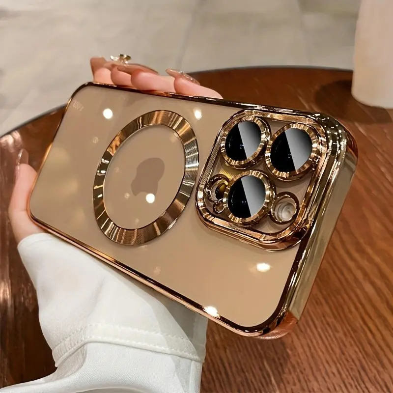 Magnetic Wireless Charging Phone Case with Camera Lens Protector ...