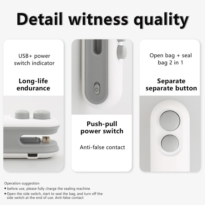 查看[【FaddishDeal】Mini snack bag sealing machine,2 in 1 heat USB ...