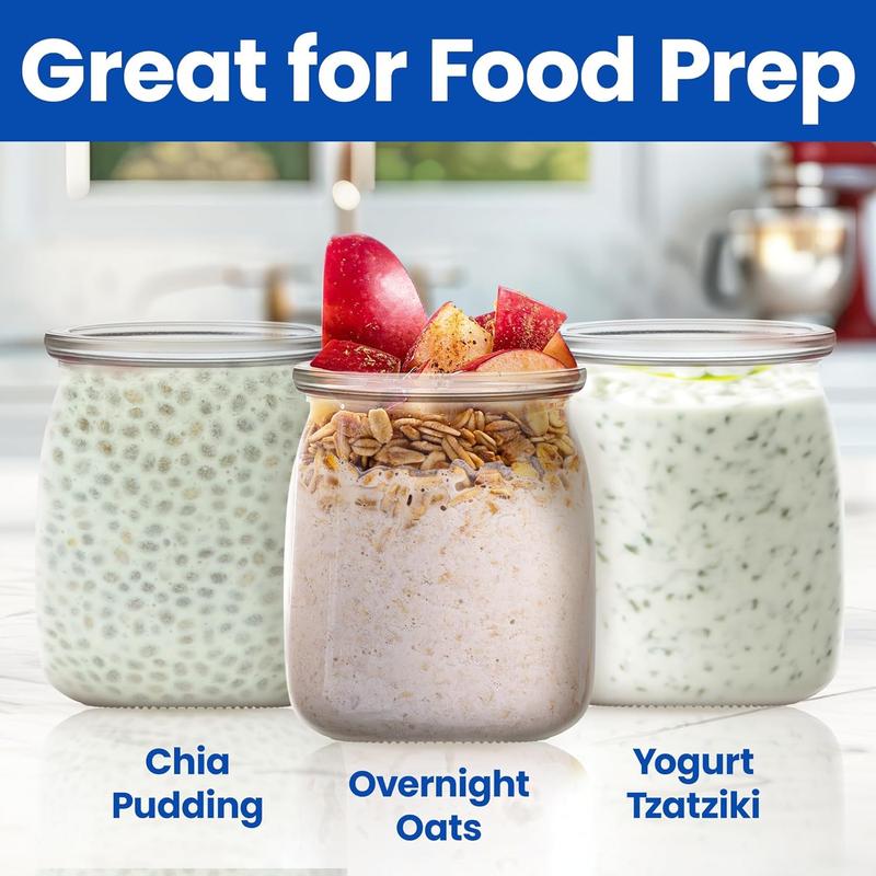 Glass Yogurt Cups With Lids - 100% BPA Free, Airti TikTok爆款商品分析 - GMV ...