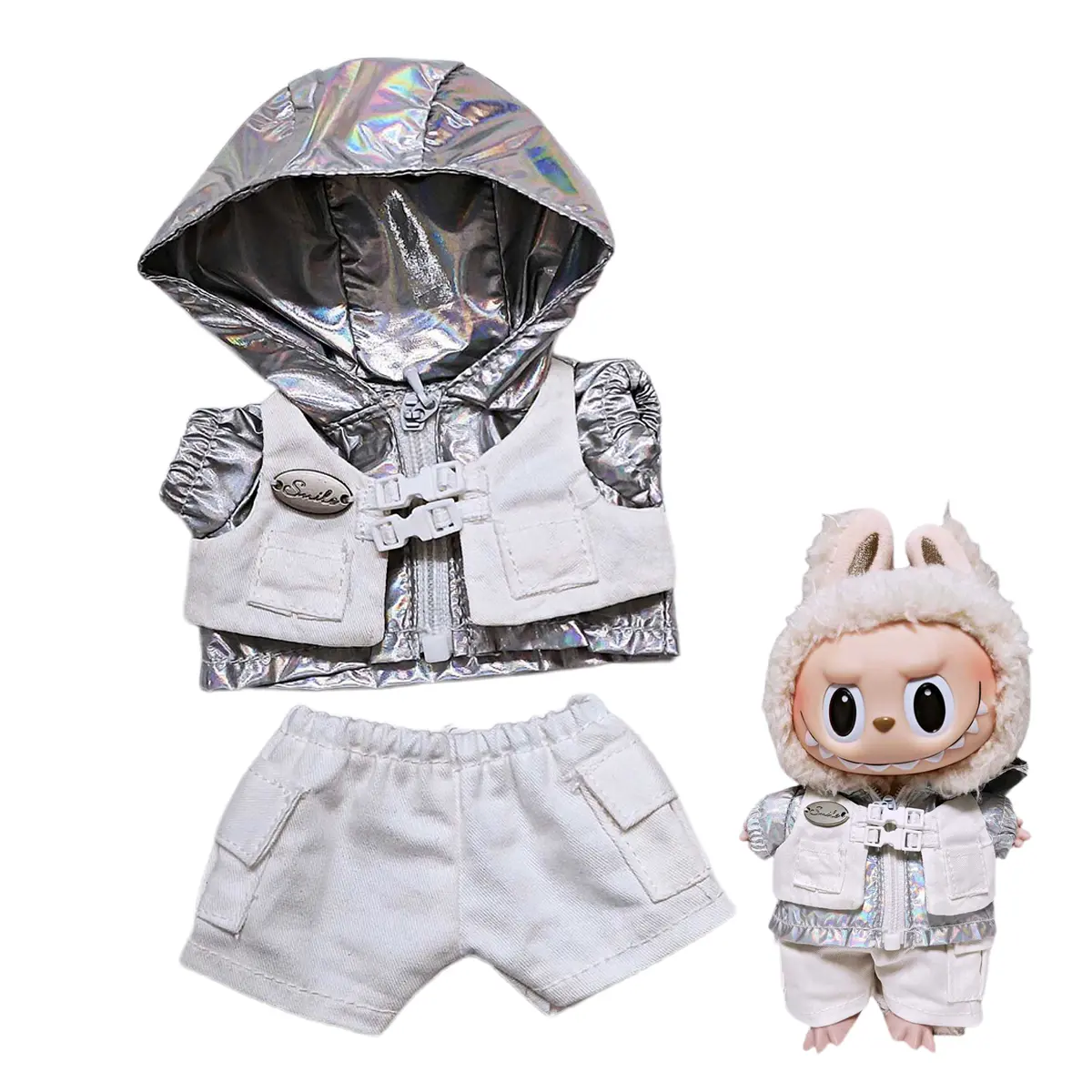 17cm Labu-bu Clothes,Bold Streetwear Utility Outfit for 6.7" Labu-bu ...