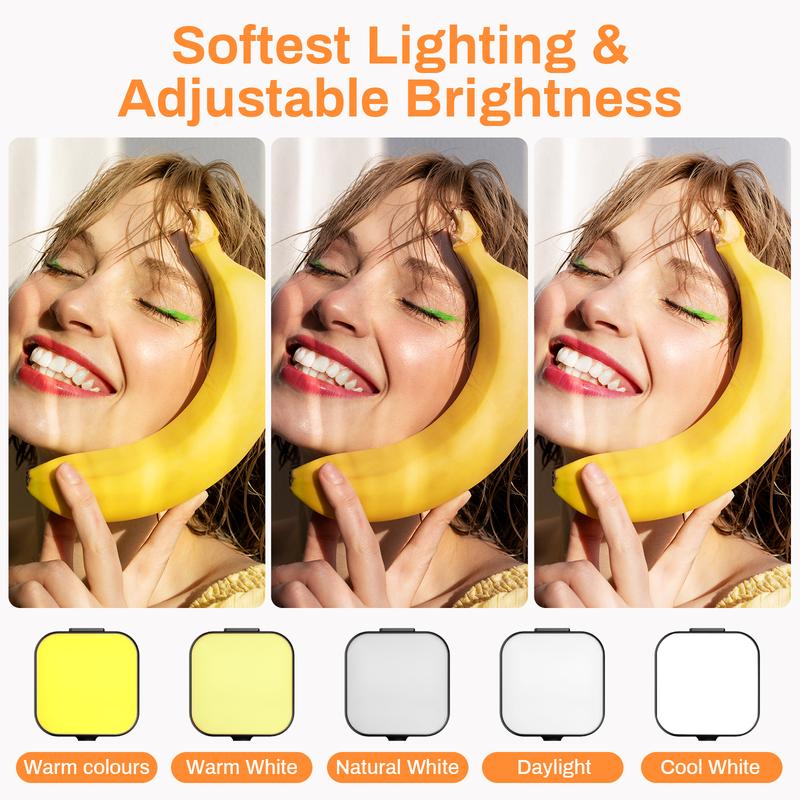 查看[Portable LED rechargeable selfie light with front and rear clip-on ...