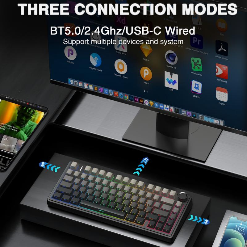 查看[OFFICIAL AULA F75 Pro Wireless Mechanical Keyboard, 75% Hot ...