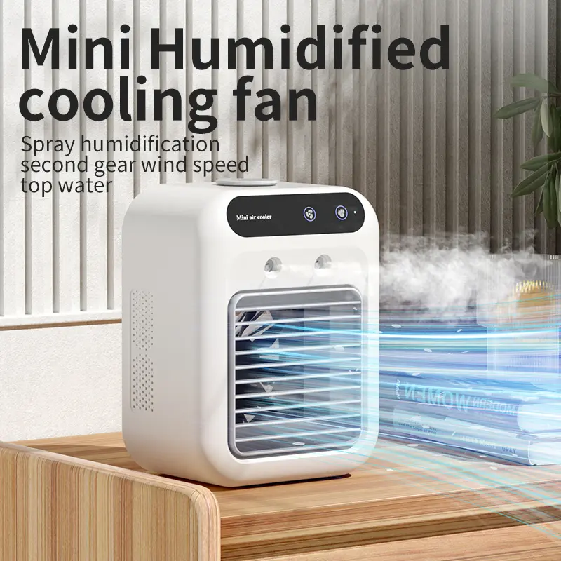 查看[Portable Air Conditioner, Mini Cooler Fan with Humidifier 2-in-1, 2 ...