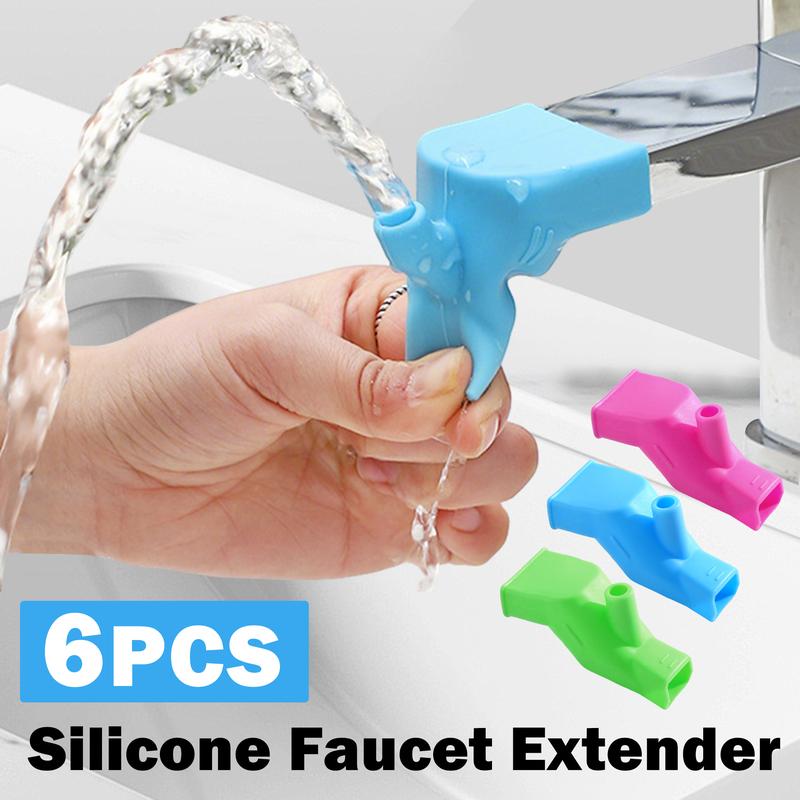 6 Counts Faucet Extender, Silicone Water Tap Extender for Kids Toddlers ...