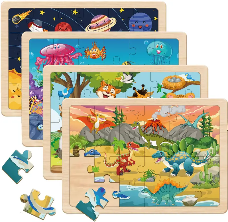 Puzzles for Kids Ages 4-6 - 4 Pack Wooden Jigsaws TikTok爆款商品分析 - GMV/销量 ...