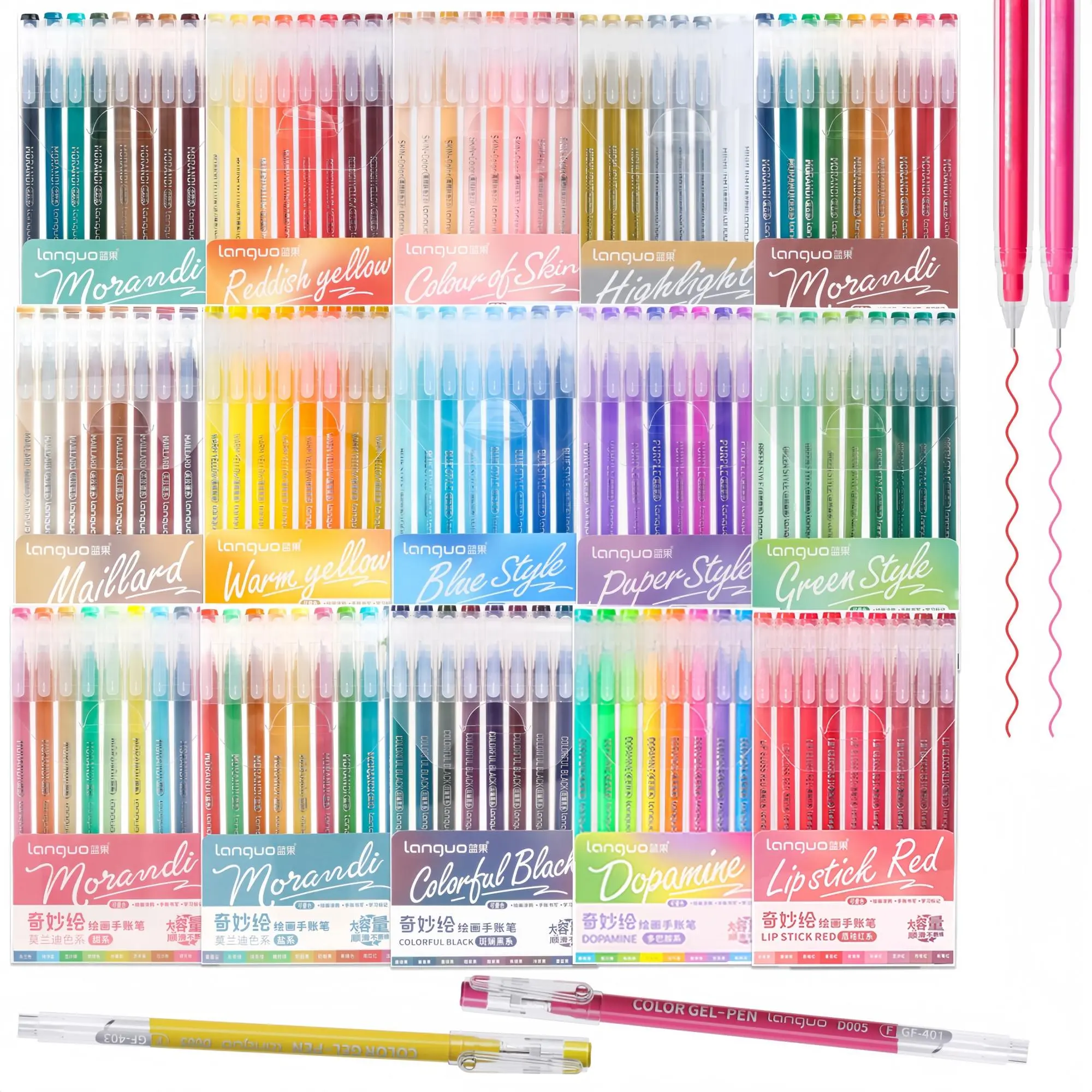 Color Painting Gel Pen Set, 0.6mm Needle Tip Gel P TikTok爆款商品分析 - GMV ...