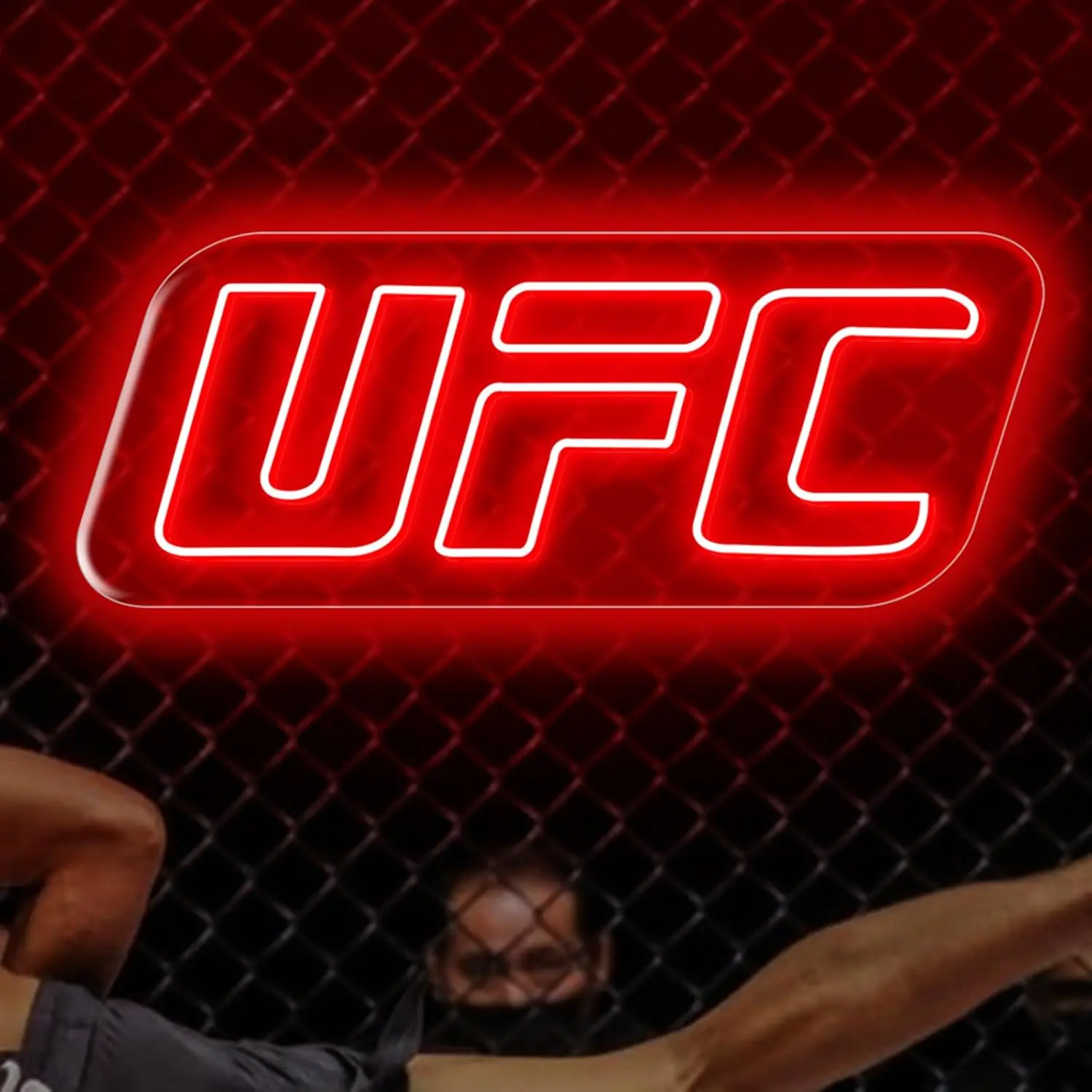 查看[Adjustable Ufc Neon Wall Decor Lamp, Boxing Night Neon Sign, USB ...