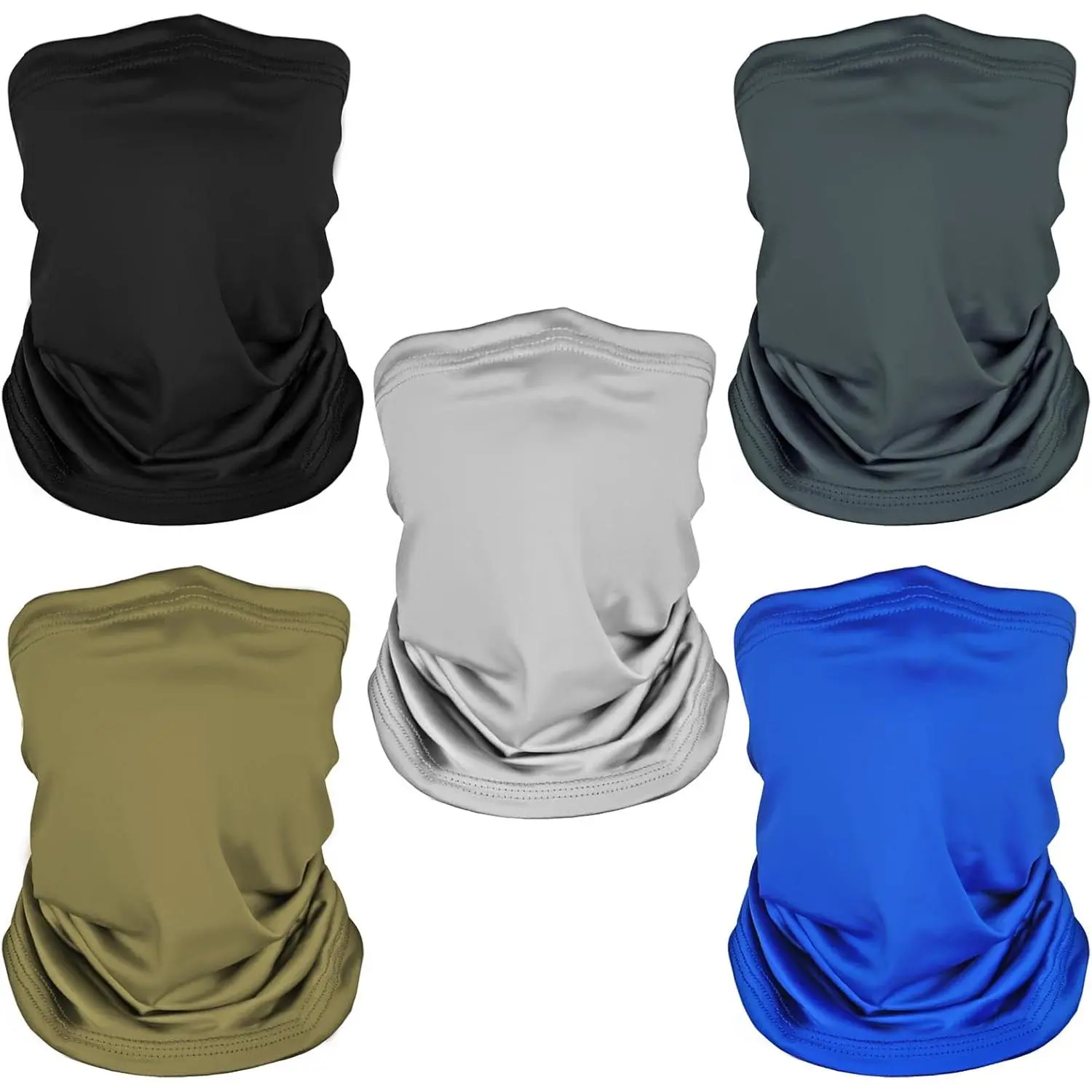查看[5 Pack Neck Gaiter Face Cover for UV Sun Protection, Breathable ...