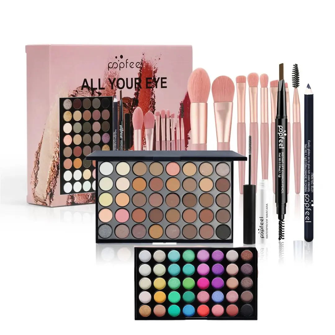 POPFEEL Professional Eye Makeup Gift Set – All-in-One Eye Kit with ...