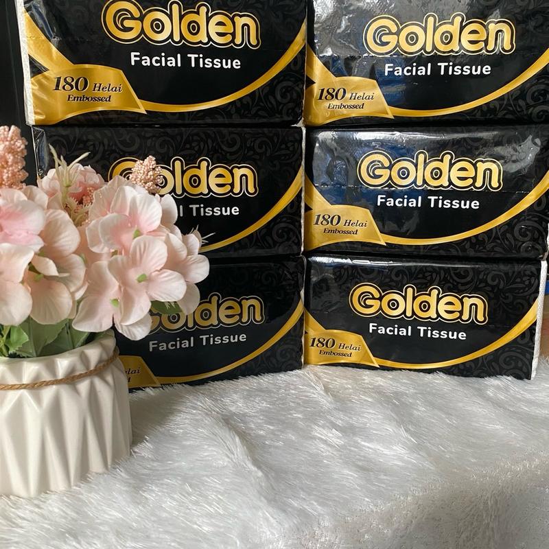 (6 PCS ) PAKET RAMADHAN TISU WAJAH GOLDEN 180 HELAI - TISU WAJAH MURAH ...