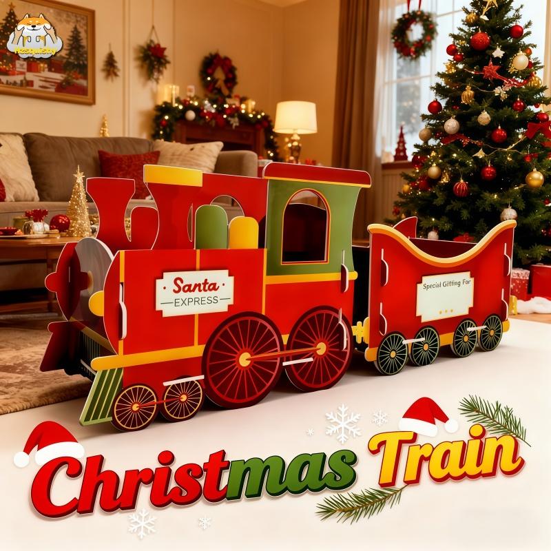 查看[Christmas Train Gift Box - Santa Claus Gift Train, Cardboard DIY ...