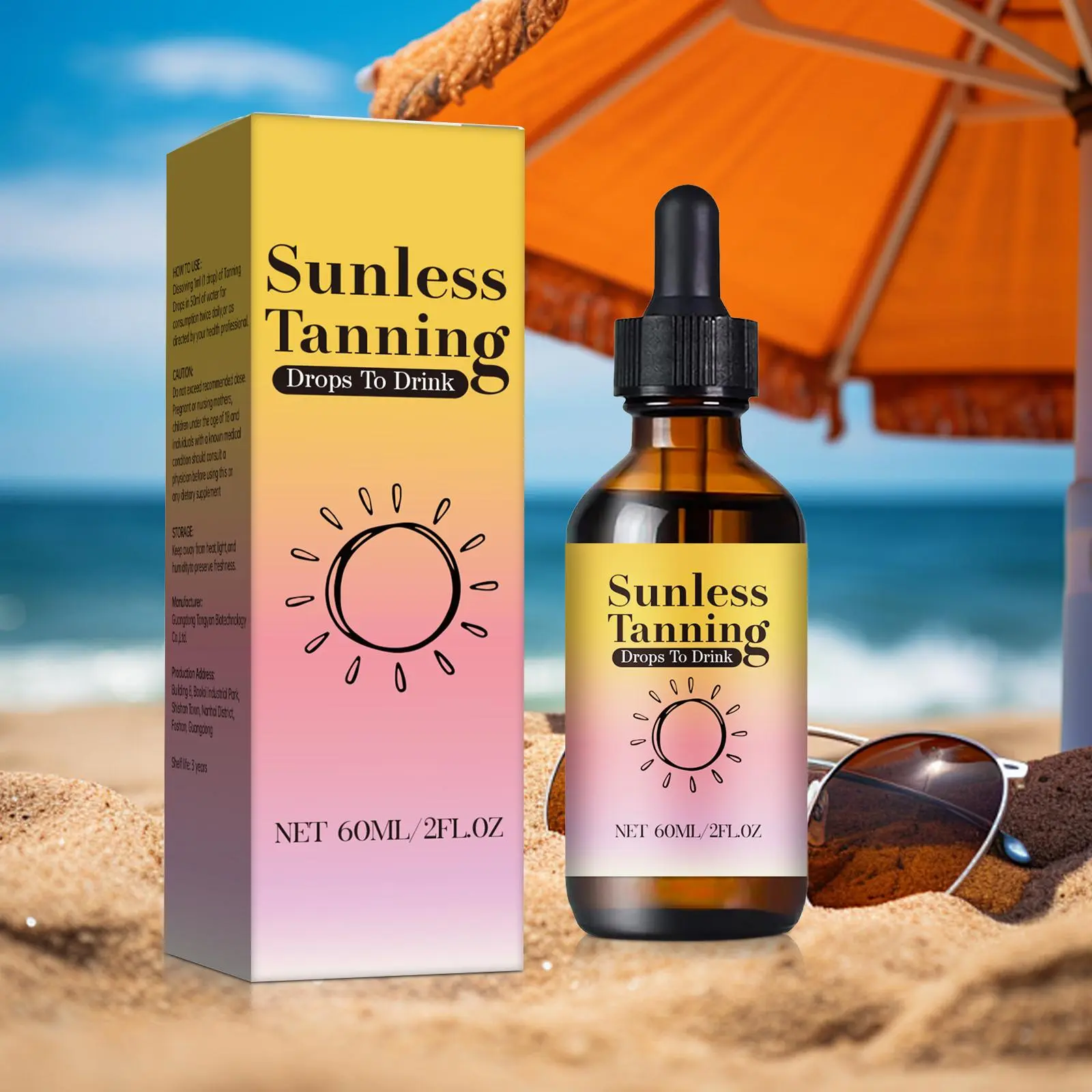 Sunless Tanning Drops, Drinkable Tanning Drops, Nourishing and ...