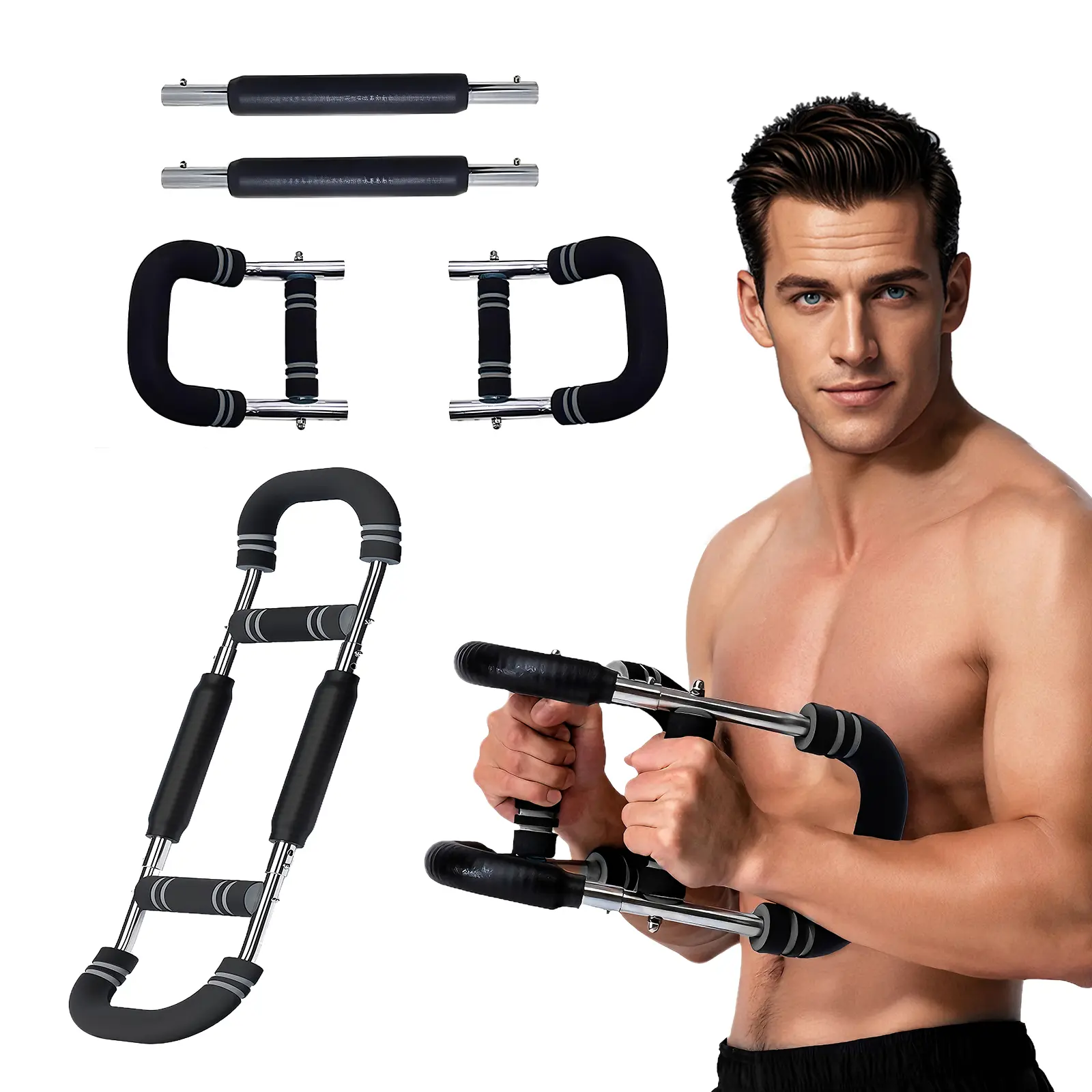 Twister Arm Exerciser - 2025 New Adjustable Spring Workout Bar, Forearm ...