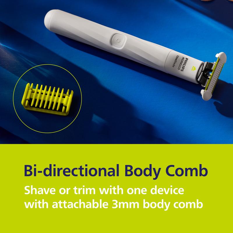 Philips Norelco OneBlade Intimate Pubic Groomer Smooth Steel Stainless ...