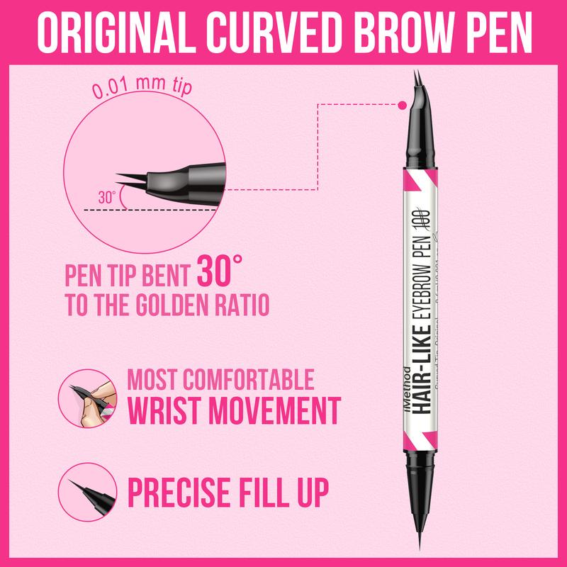 iMethod Curved Eyebrow Pen - Eyebrow Pencil Magical 2-in-1 Dual-Ended ...
