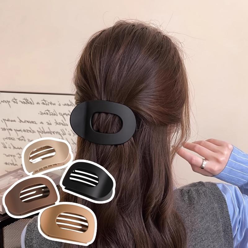 查看[Solid Color Hair Clip, 4pcs Oval Acrylic Hair Clips Set for Women ...