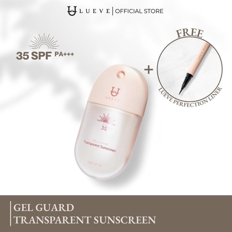 (BUNDLING) LUEVE BEAUTE GEL GUARD TRANSPARENT SUNSCREEN SPF 35 PA+++I ...